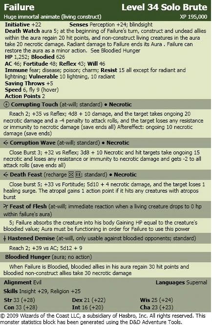 Failure | Lords of Creation: Lightvoid Wiki | Fandom