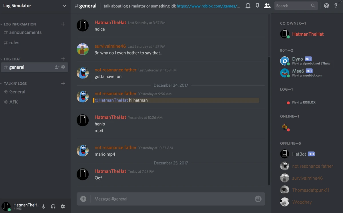 Log Simulator Discord | Log Simulator Wiki | Fandom