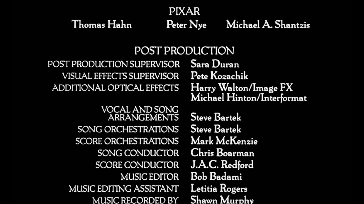 Pixar Animation Studios/In-Credit Text Variants | Logo Timeline Wiki ...