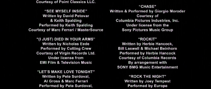 Sony Pictures Music/In-Credits Text Variants | Logo Timeline Wiki | Fandom