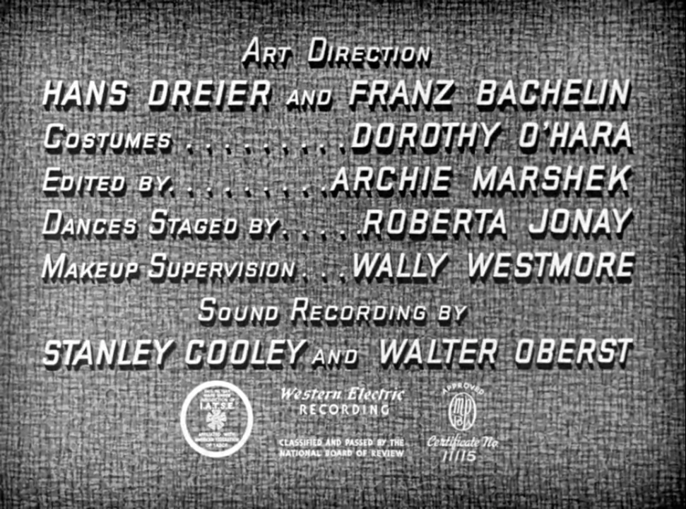 Motion Picture Producers and Distributors of America/Credits Variants ...