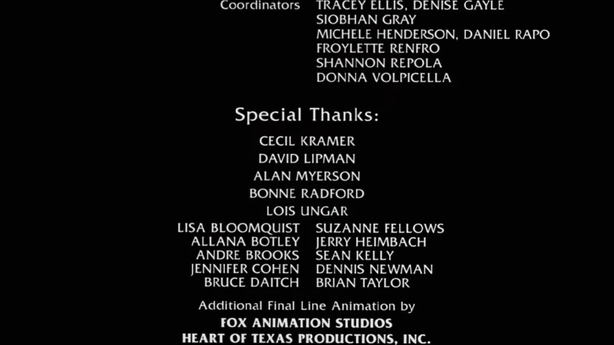 Special Thanks/In-Credit Text Variants | Logo Timeline Wiki | Fandom