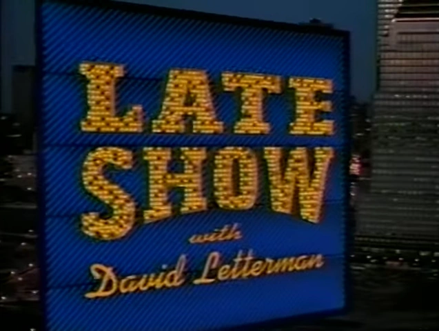 David Letterman Mostra O Logotipo