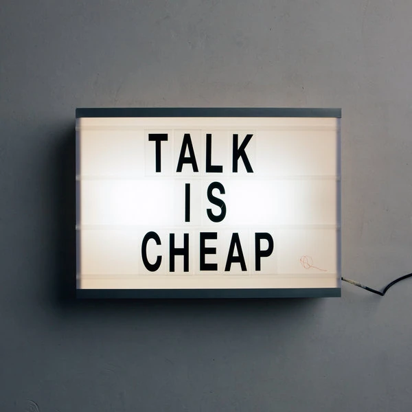 Talk Is Cheap | Logopedia | Fandom