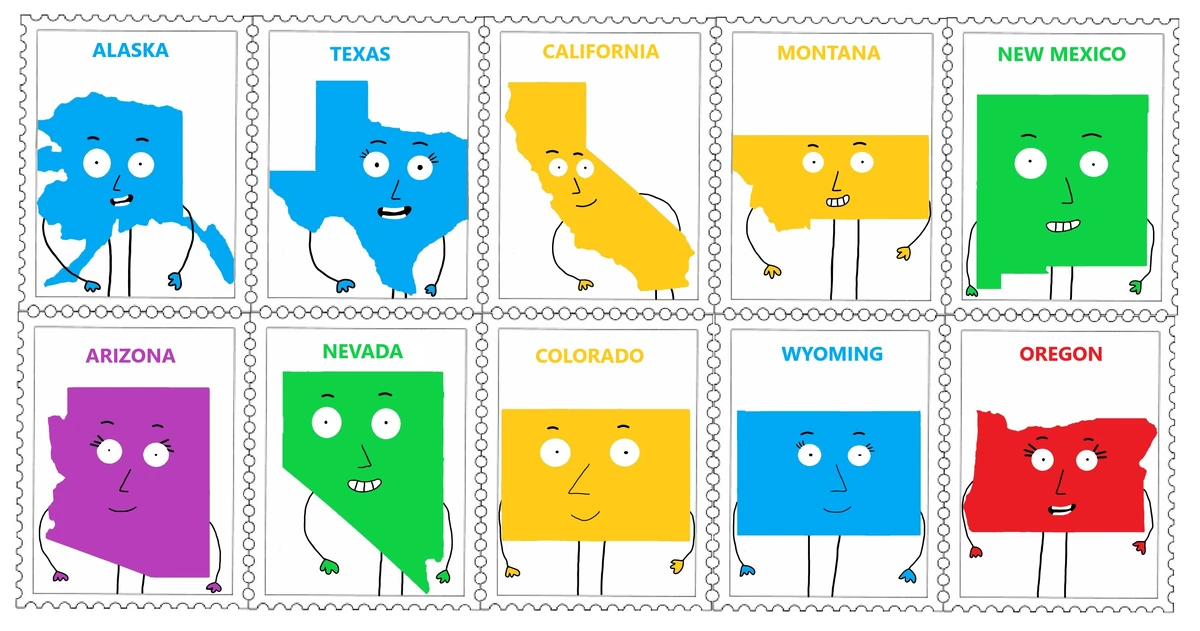 Scrambled States in Stamps | Scrambled States of America Fanart Wiki ...
