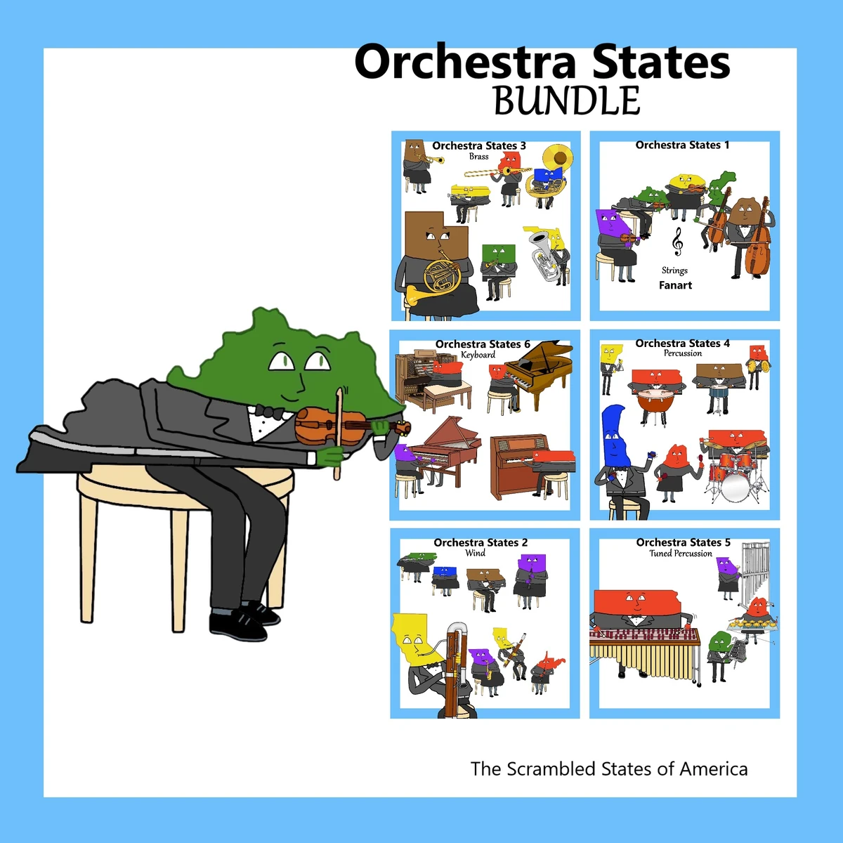 Music States Playing Instruments of the Orchestra | Scrambled States of ...