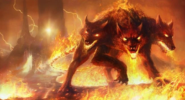Fire Demon Wolf