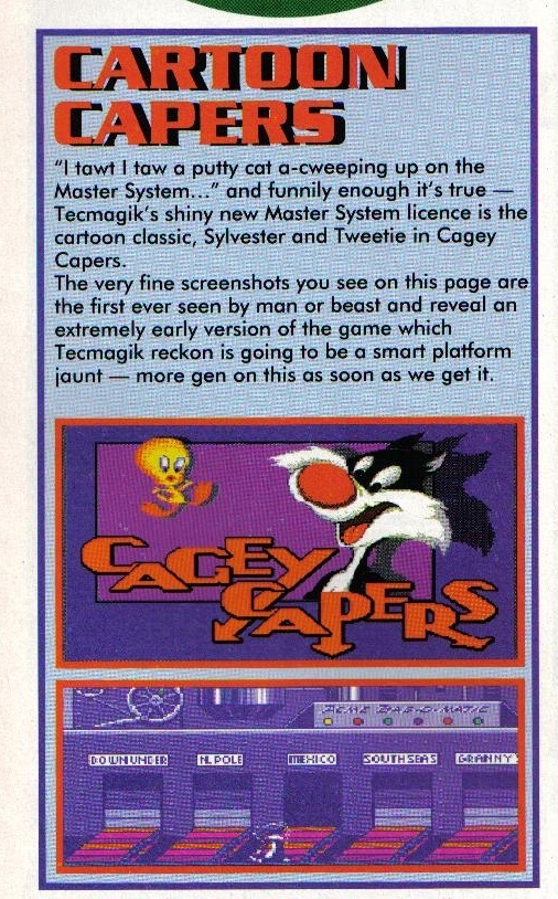 Sylvester & tweety in cagey capers store