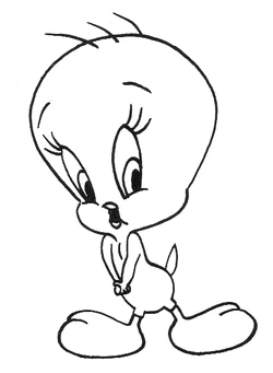 Scary Tweety Bird Coloring Pages