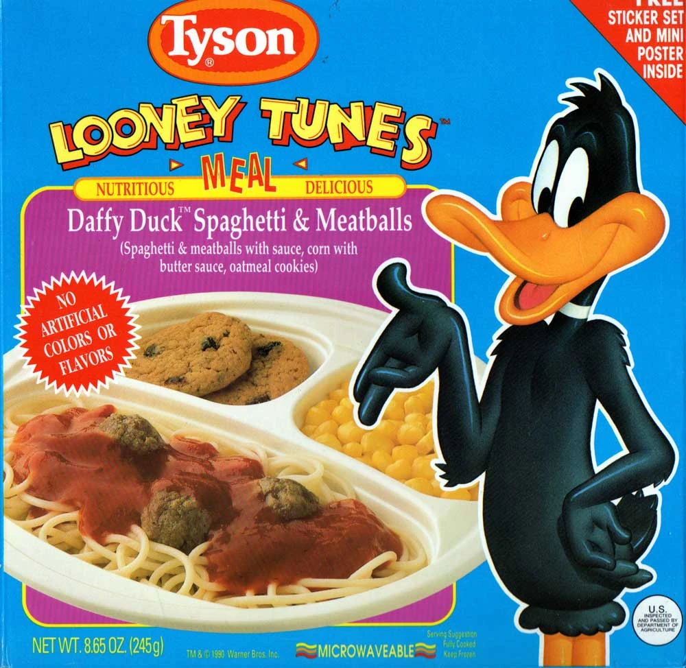Daffy Duck Spaghetti & Meatballs | Looney Tunes Meals Wiki | Fandom
