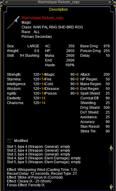 Wurmslayer Reborn | Lootfest Wiki | Fandom