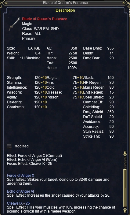 Blade of Quarms Essence | Lootfest Wiki | Fandom