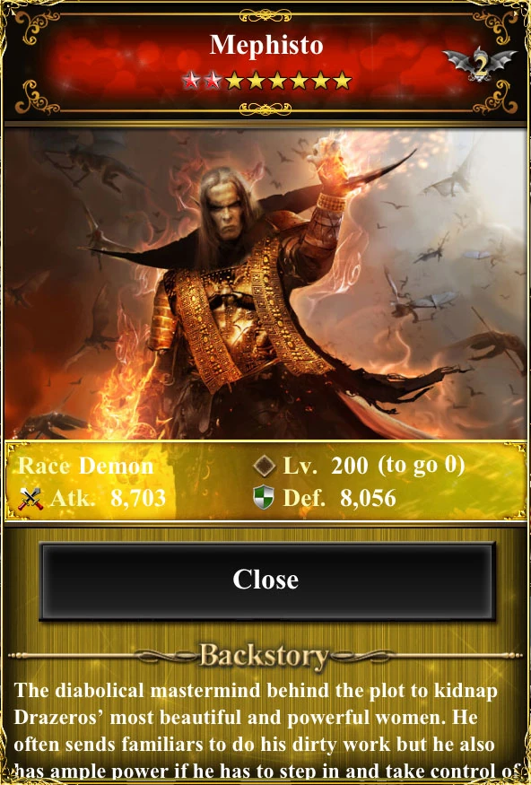 Mephisto (Evolution II) | Lord of the Dragons Wiki | Fandom