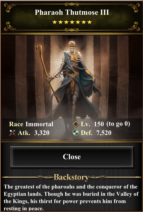 Pharaoh Thutmose III | Lord of the Dragons Wiki | Fandom