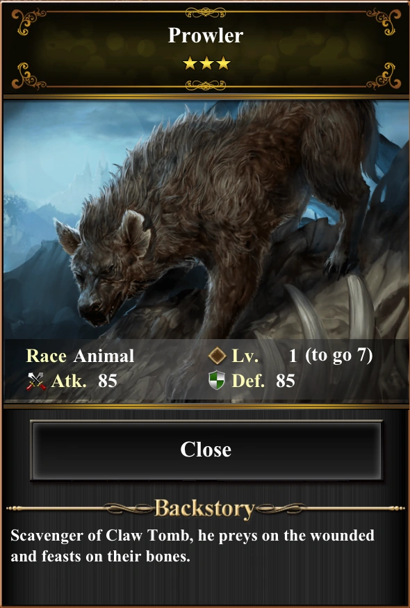 Prowler | Lord of the Dragons Wiki | Fandom