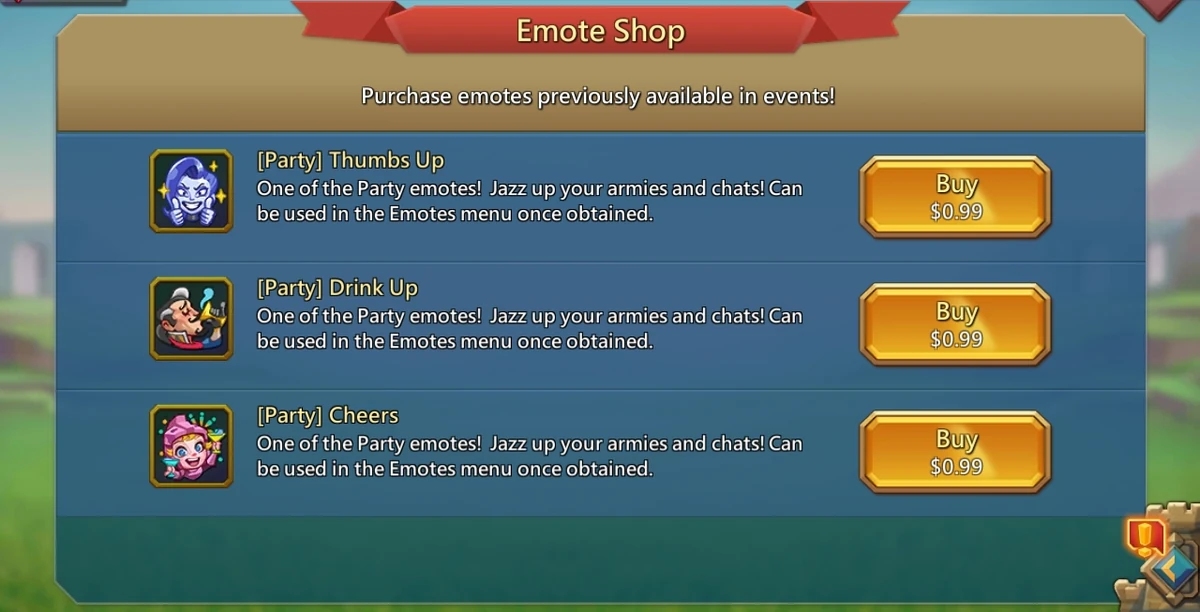 Emote Shop | Lords Mobile Wiki | Fandom