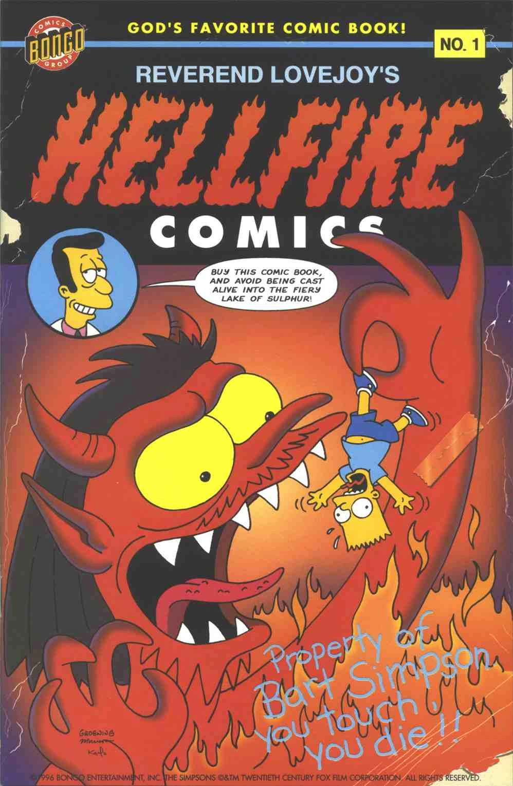 Reverend Lovejoy's Hellfire Comic | Simpson Wiki en Español | Fandom