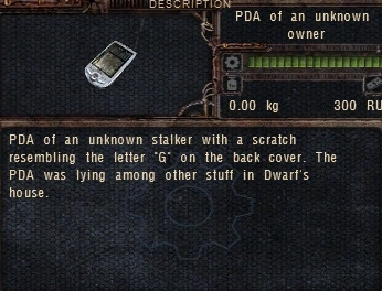 PDA of an unknown owner | Lost Alpha Wiki | Fandom