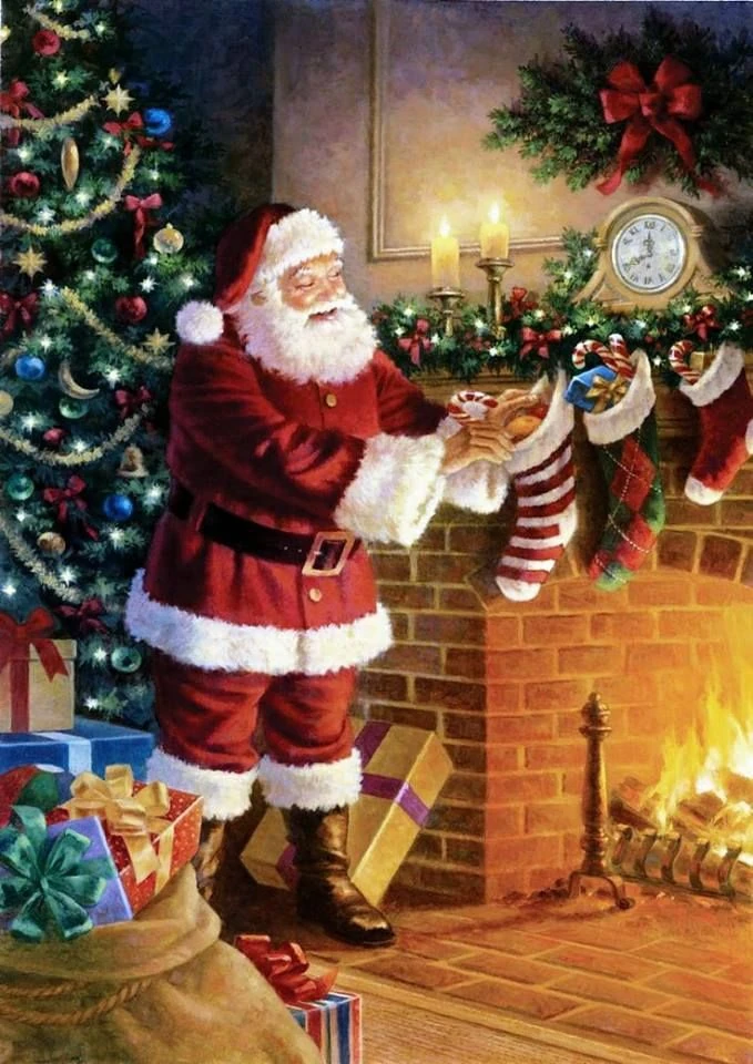 Santa Claus Filling Stockings (cortometraje navideño perdido; 1897 ...