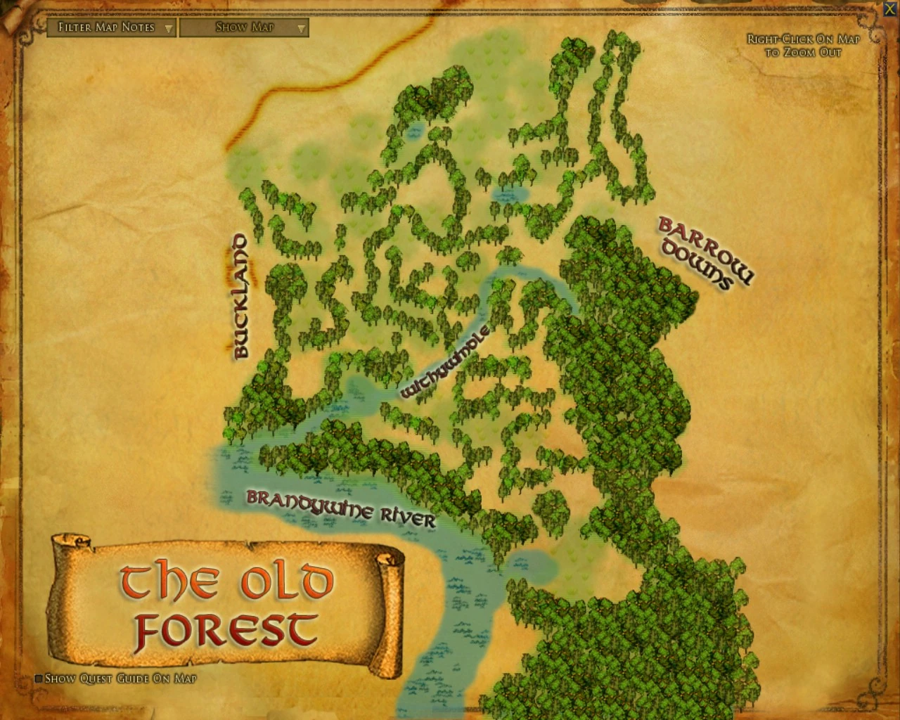 Lord Of The Rings Map Of The Shire