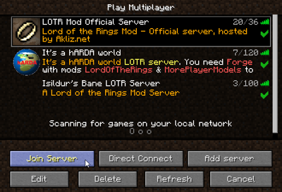 Help/Playing on Servers | The Lord of the Rings Minecraft Mod Wiki | Fandom