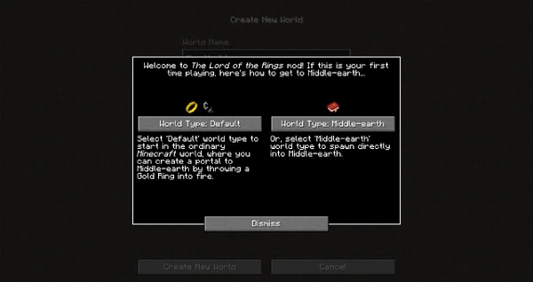 Middle-earth World Type | The Lord of the Rings Minecraft Mod Wiki | Fandom