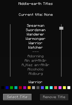 Title | The Lord of the Rings Minecraft Mod Wiki | Fandom