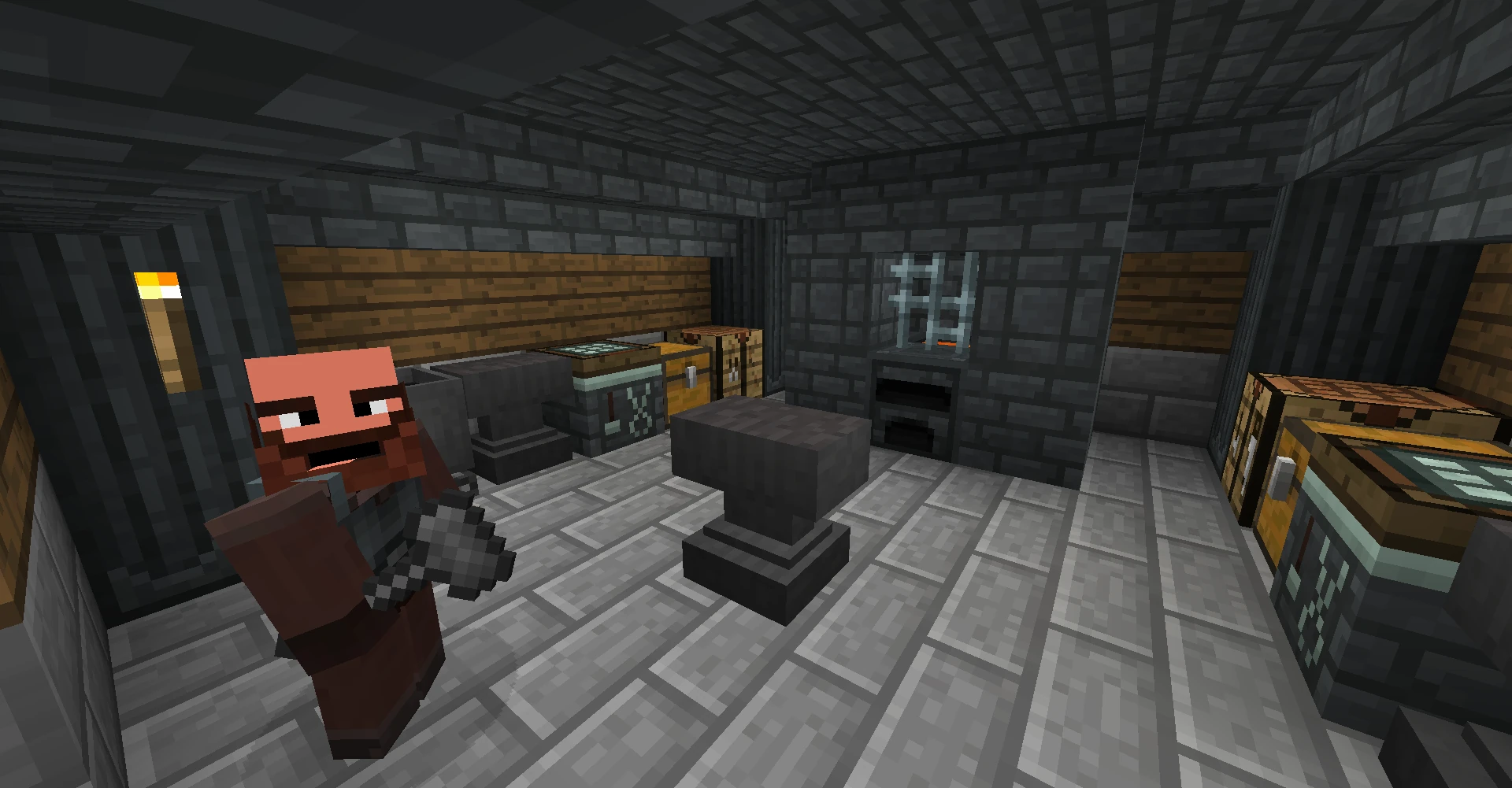 Minecraft Medieval Blacksmith Interior