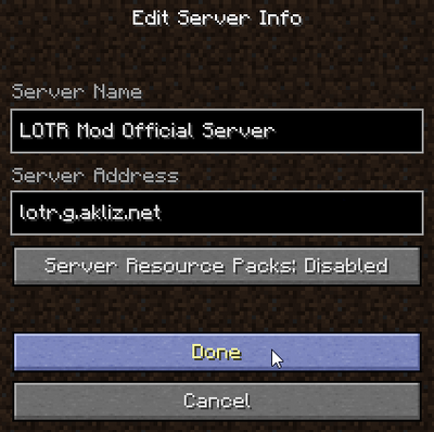Help/Playing on Servers | The Lord of the Rings Minecraft Mod Wiki | Fandom