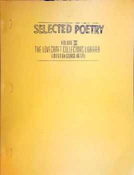 Selected Poetry (First Series) | The H.P. Lovecraft Wiki | Fandom