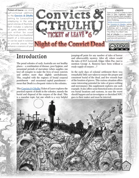 Convicts & Cthulhu: Ticket of Leave 06: Night of the Convict Dead | The ...