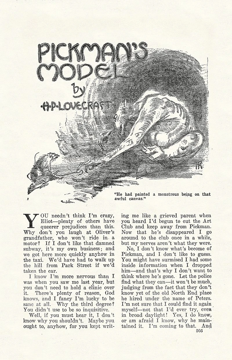 El modelo de Pickman | Wiki Lovecraft | Fandom
