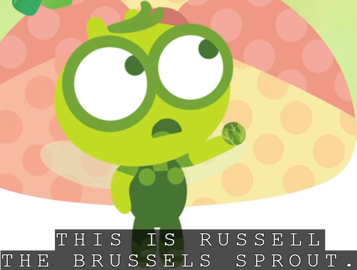 Russell the Brussels sprout | Lu and the Bally Bunch Wiki | Fandom