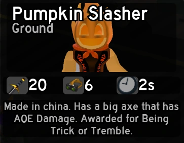 Pumpkin Slasher | Lucas Tower Defense Wiki | Fandom