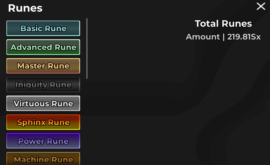 Runes | Luck Incremental Wiki | Fandom