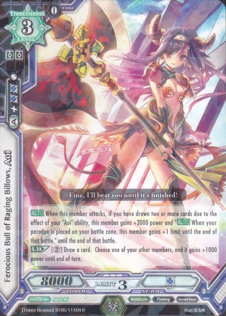 Ferocious Bull of Raging Billows, Aoi | Luck and Logic Wikia | Fandom