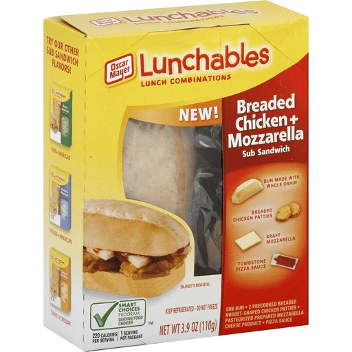 Breaded Chicken + Mozzarella Sub Sandwich | Lunchables Wiki | Fandom