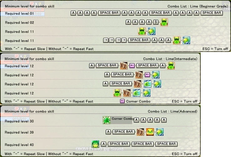 Combos (Combat Slime) | Lunia Wiki | Fandom