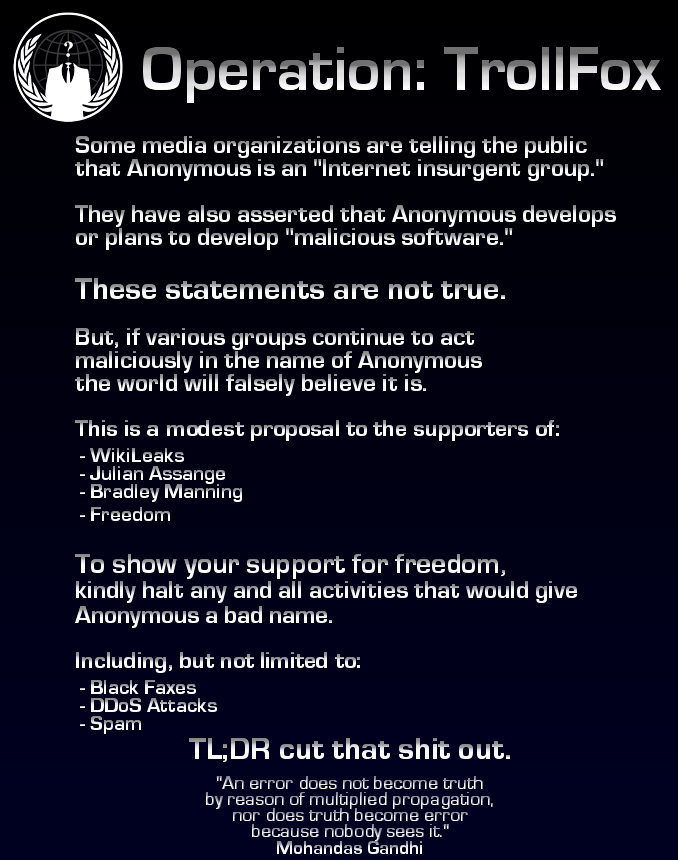 Operation TrollFox | Lurksomemoar Wiki | Fandom