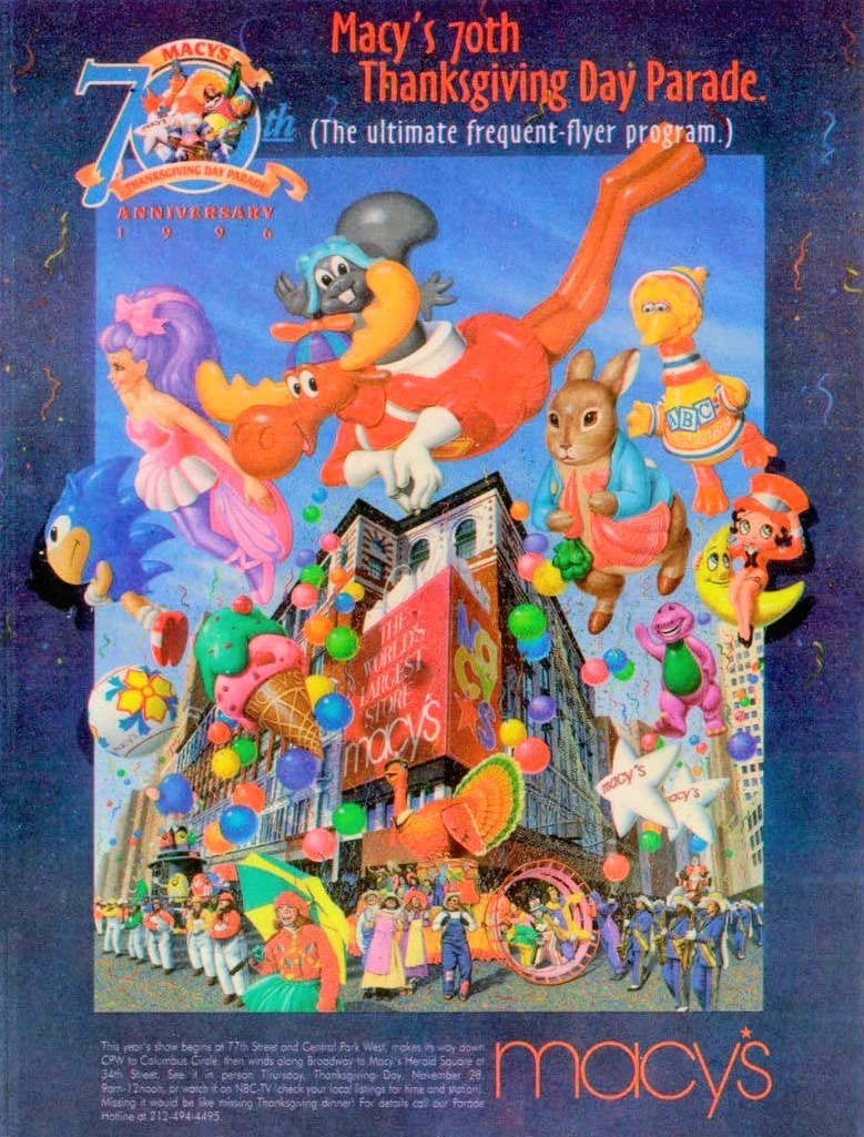The 70th Annual Macy's Thanksgiving Day Parade (1996) | Macy's ...
