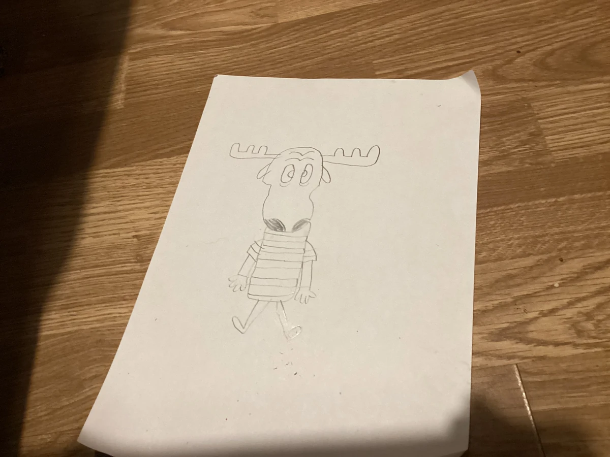 User blog:PaulTheIrishBoy/An Uncoloured Drawing Of Bullwinkle I made ...