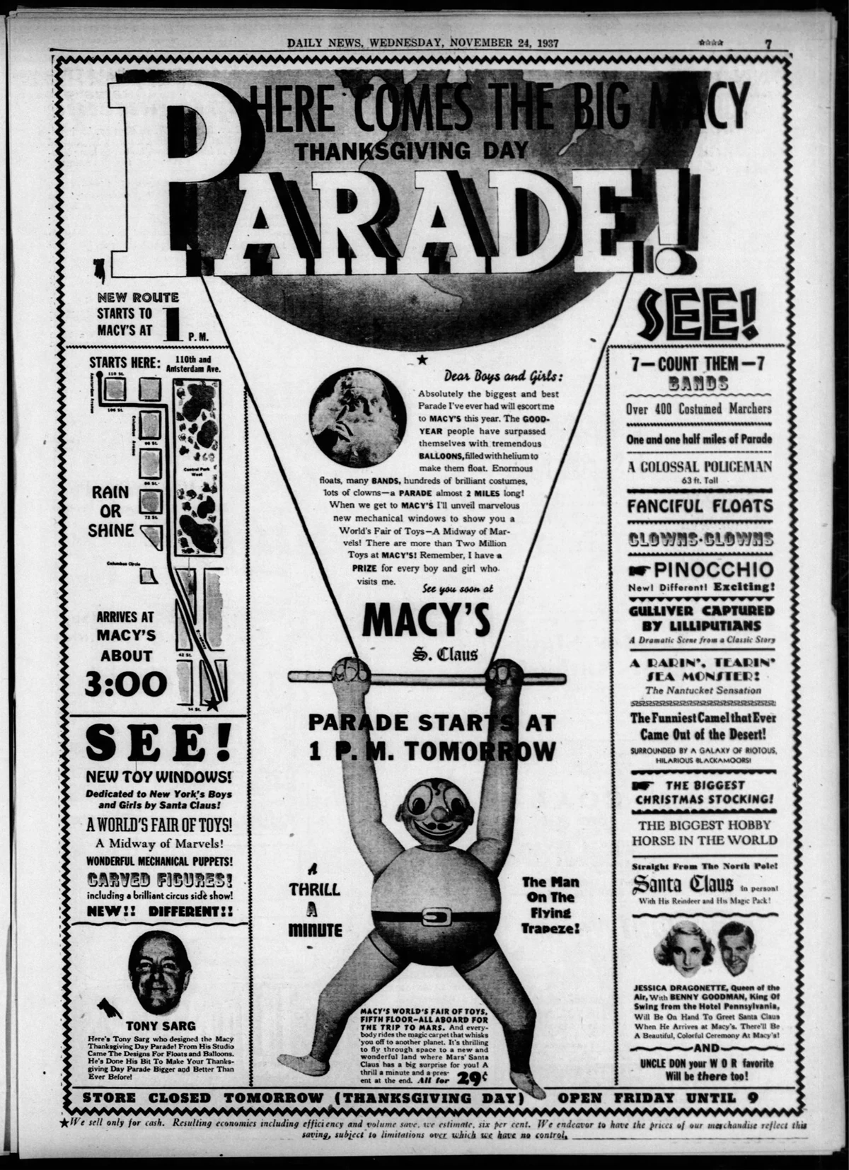 The 14th Annual Macy's Thanksgiving Day Parade (1937) | Macy's ...
