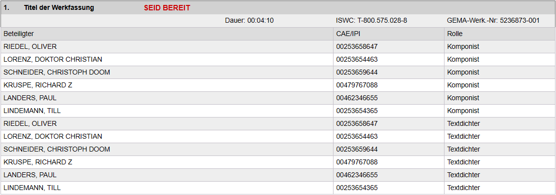 Seid bereit (песня) | Rammstein Wiki | Fandom
