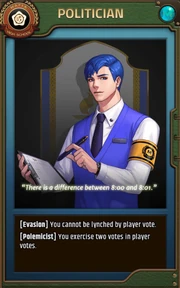 Politician | Mafia42 Wiki | Fandom