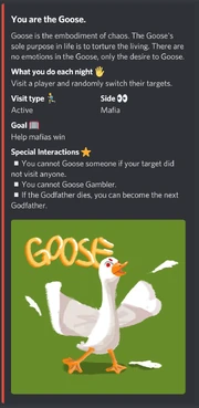 Goose | MafiaBot Wiki | Fandom
