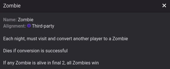 Zombie | Mafia.gg Wiki | Fandom
