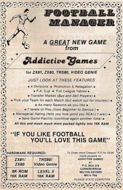 Football Manager | Magazines from the Past Wiki | Fandom