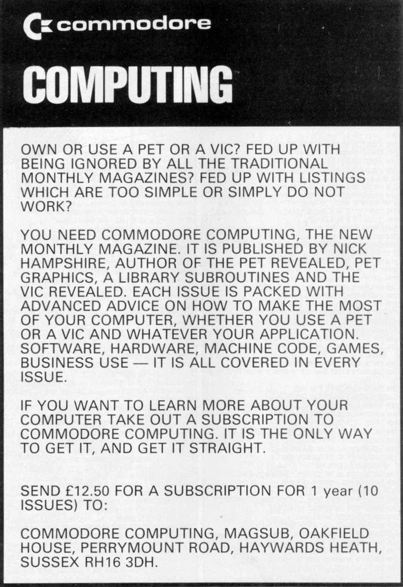 Commodore Computing International | Magazines from the Past Wiki | Fandom