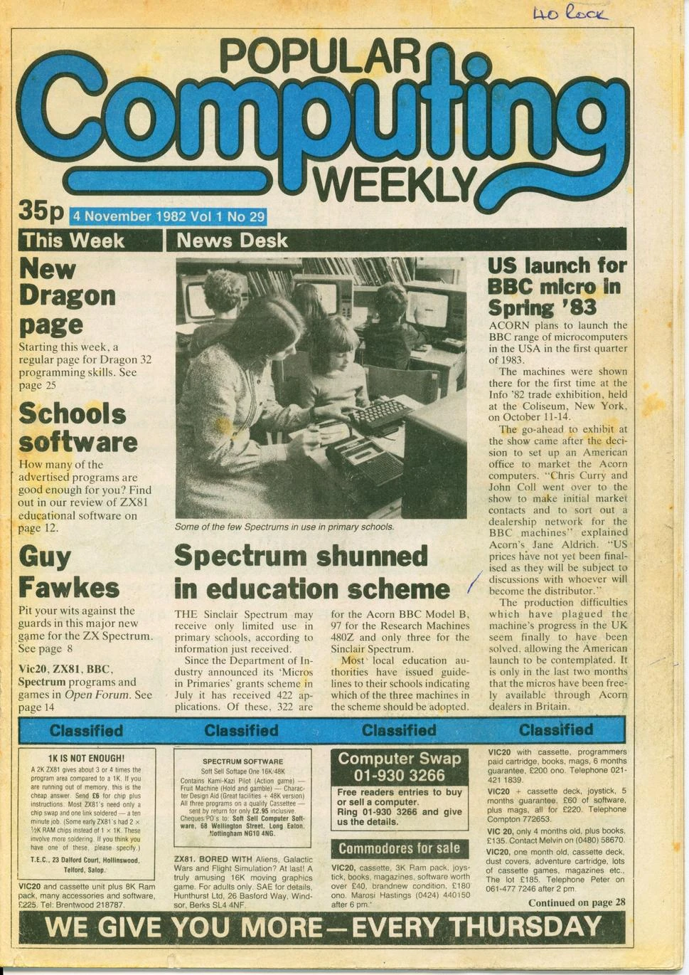 Popular Computing Weekly Vol.1 No.29 | Magazines from the Past Wiki ...