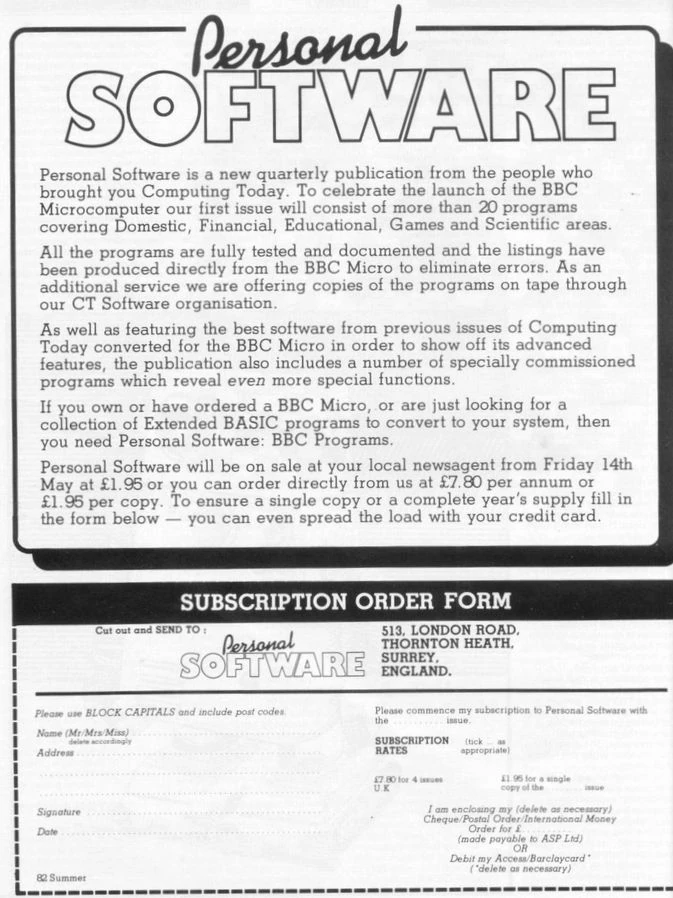 Personal Software | Magazines from the Past Wiki | Fandom